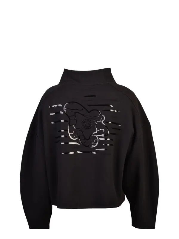 JOY-ES Camouflage Zip-up Cardigan - Black