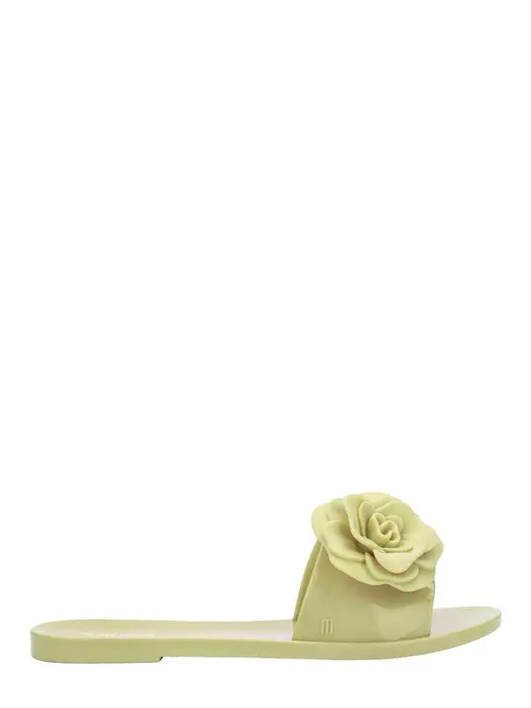 Melissa Babe Petals Flat Slides - Green