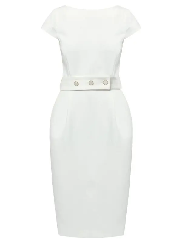 HELEN MCALINDEN Bianca Capped-sleeve Dress - White