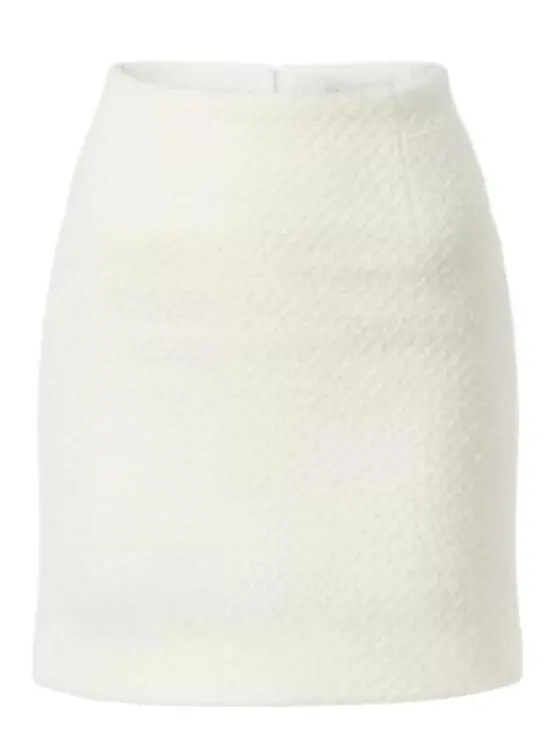 UNDERFLIRTY Anemone Wool Blend Boucle Mini Skirt - White