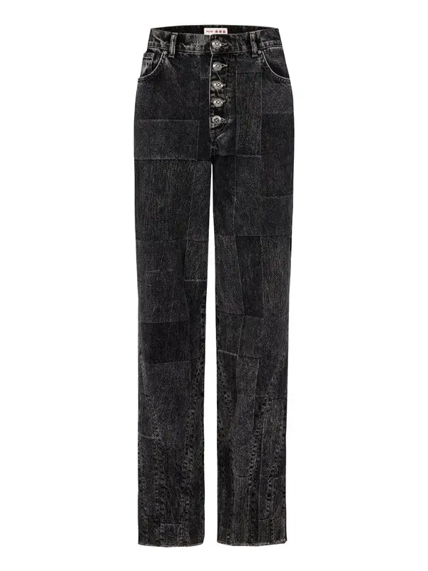PCFG Colorblocked Denim Pant - Black/grey