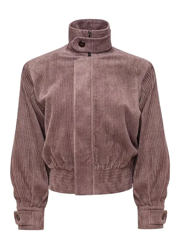 MANDRAGORA Corduroy Bomber Jacket - Brown