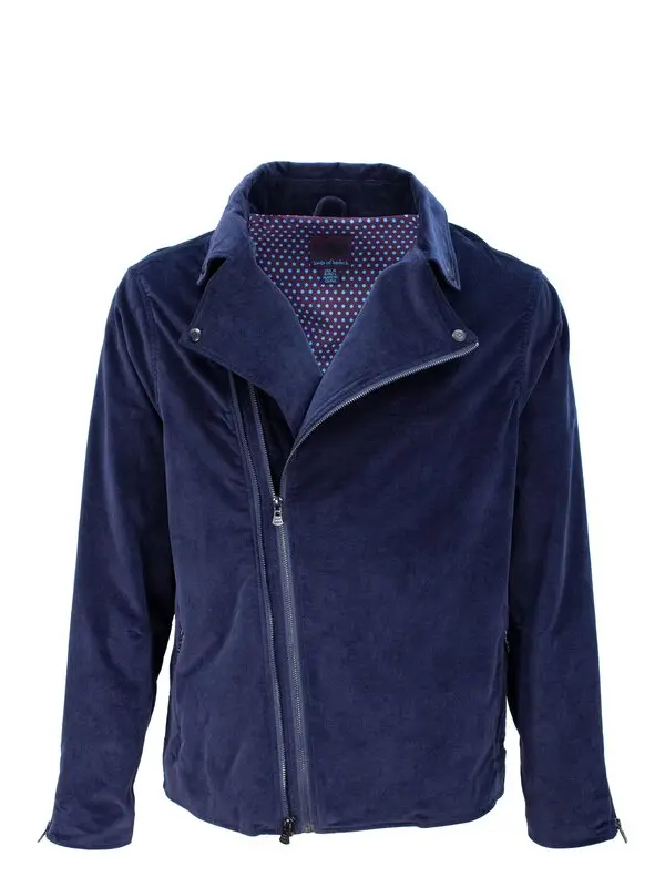 LORDS OF HARLECH Rocky Biker Jacket - Blue