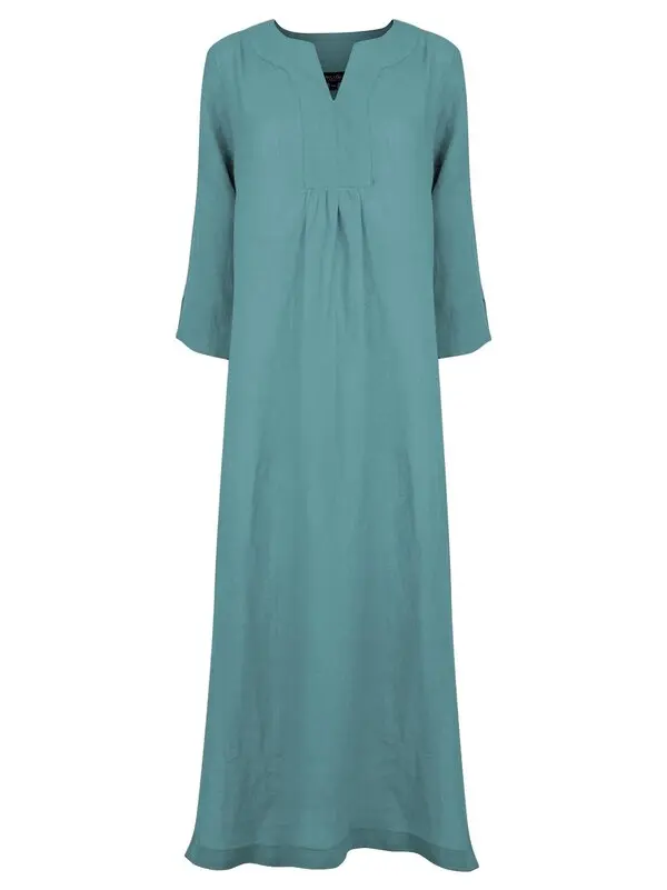 NOLOGO-CHIC Linen Maxi Dress - Blue