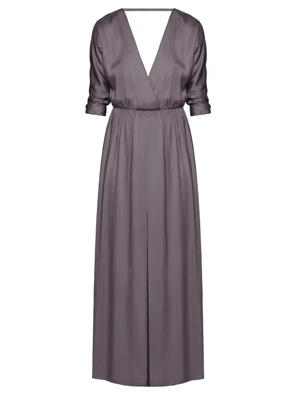 UNDRESS Cecilia Oversized Kimono Sleeve Maxi Dress - Grey