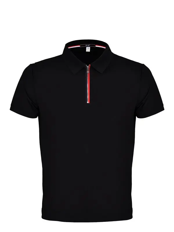 DAVID WEJ Marco Zip Polo - Black
