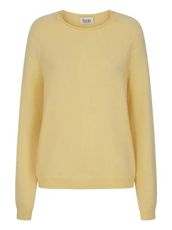 LOOP CASHMERE Featherweight Cashmere Sweater - Yellow