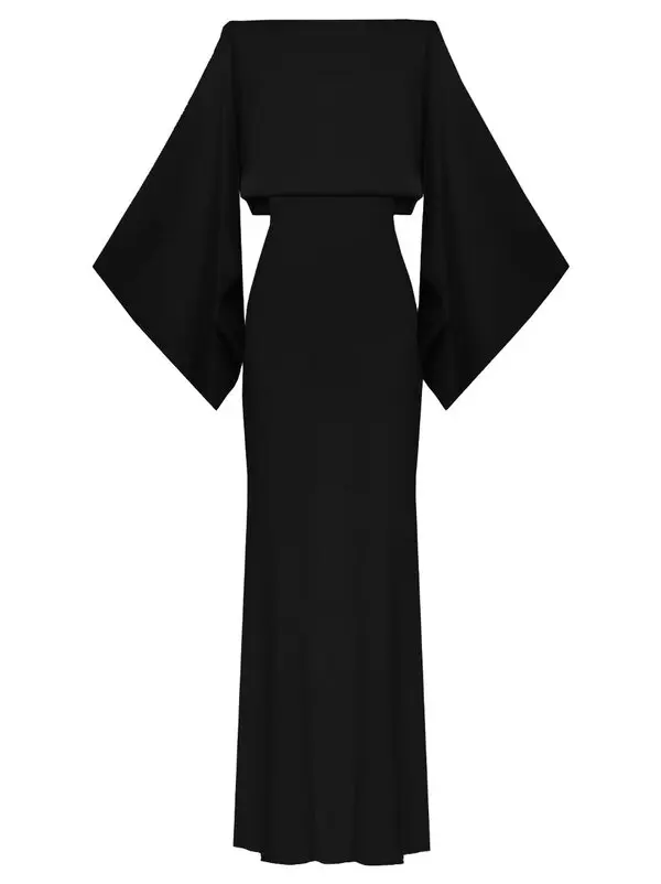 SANCTUMUM Raya Kimono Dress - Black