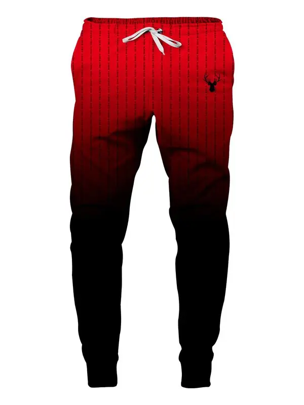 ALOHA FROM DEER Black / Red Crimson Night Sweatpants - Black/red