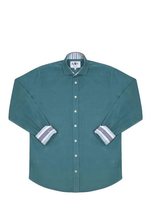 KOY CLOTHING Petrol Cord Shirt - Blue
