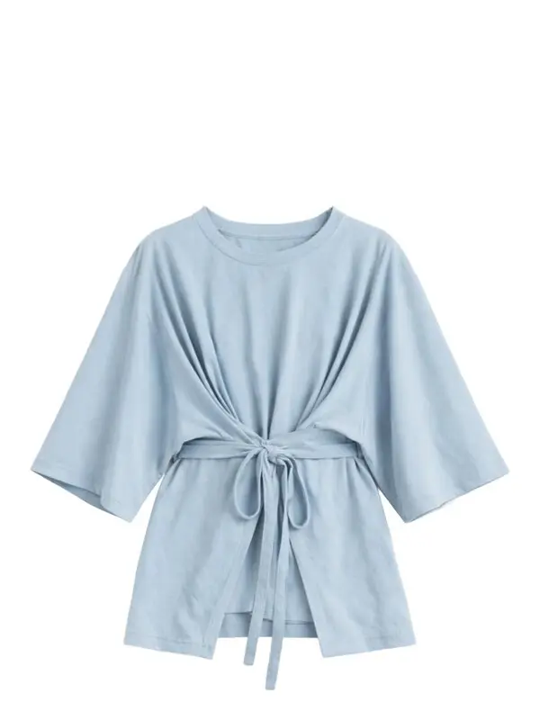 LOU&UP (FORMERLY LOUP CLOTHING) Wrap Tie Tee - Blue