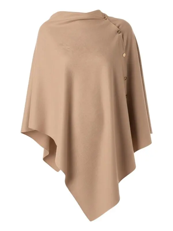 FRANCHETTI BOND Gisellina Button Poncho - Brown