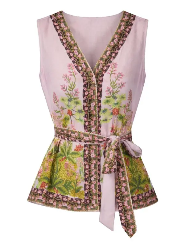 RAISHMA Printed Viscose Shirt - Purple