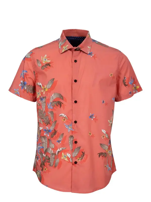 LORDS OF HARLECH George Summertime Shirt Melon - Pink