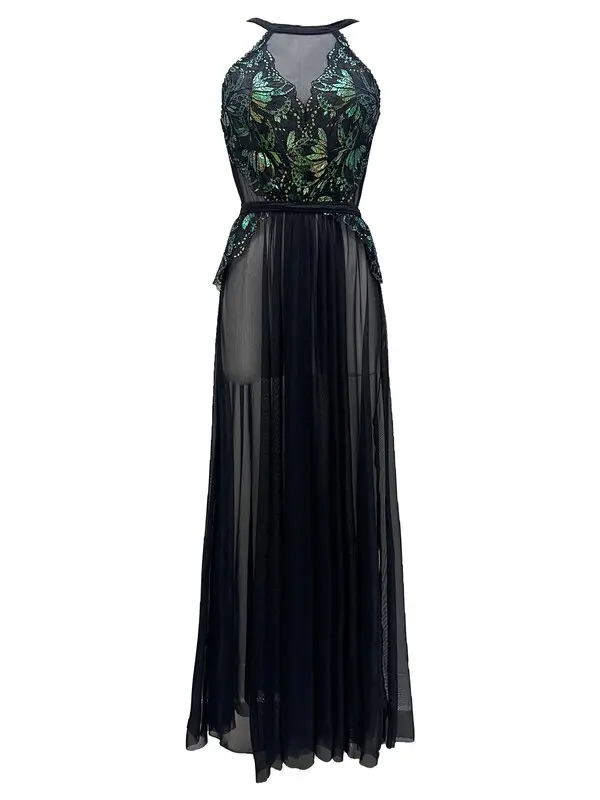 CAROL COELHO Psyche Long Gown - Black