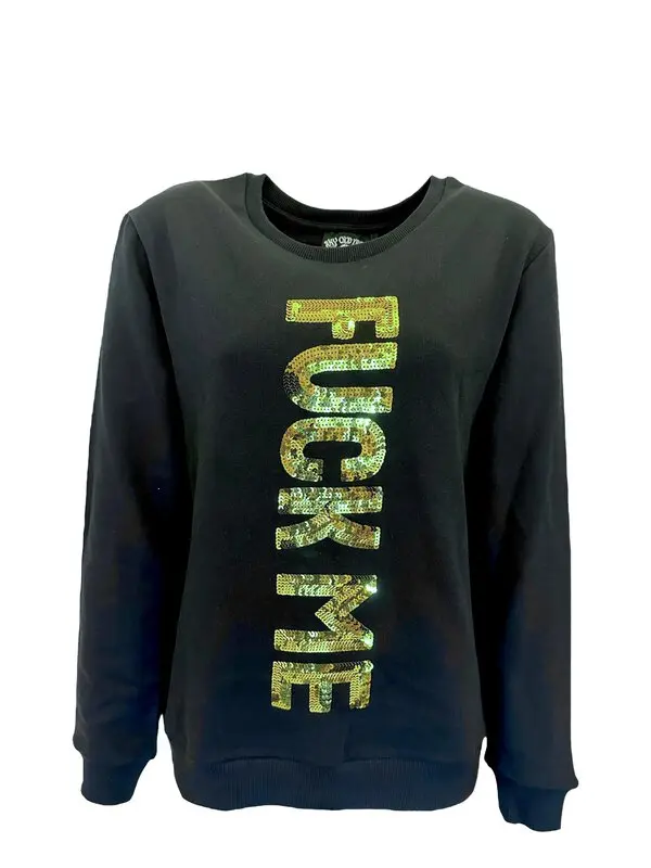 ANY OLD IRON Sequin Sweatshirt - Black