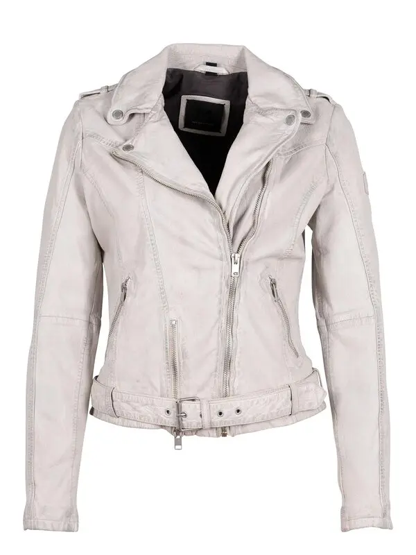 Mauritius Wild Rf Leather Jacket - White