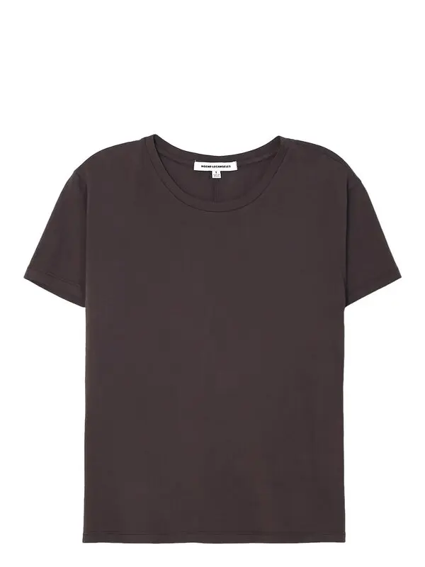 NOEND Supima Cotton Crew Neck T-shirt - Brown
