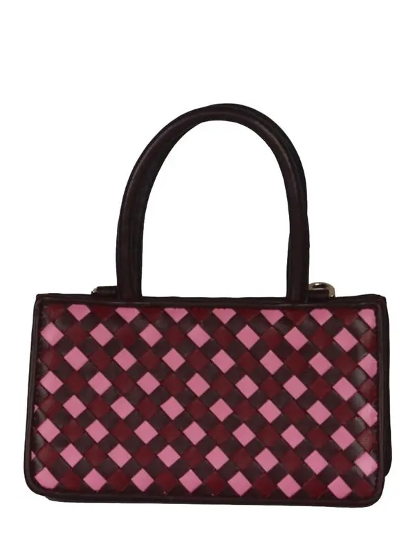 F3ROG BY RANA Woven Leather Crossbody Bag - Red/pink