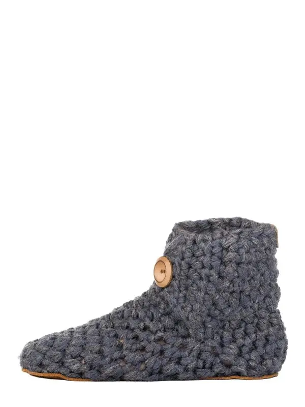 KINGDOM OF WOW Extra Chunky Boot Slippers - Grey