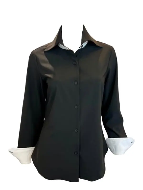 SNIDER Swan Long Sleeve Shirt - Black