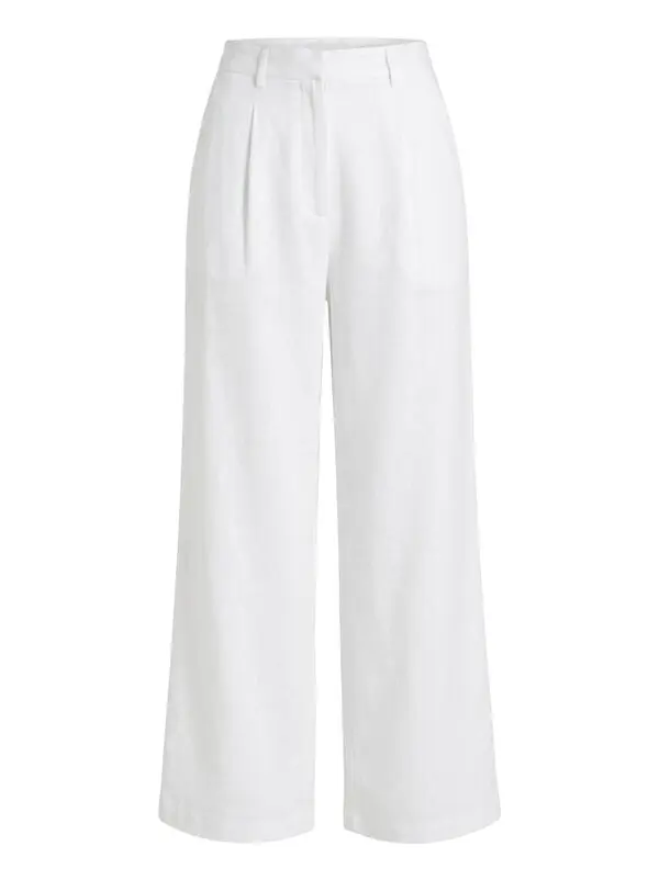 ASHITA FERNANDES Above-ankle Linen Pants - White