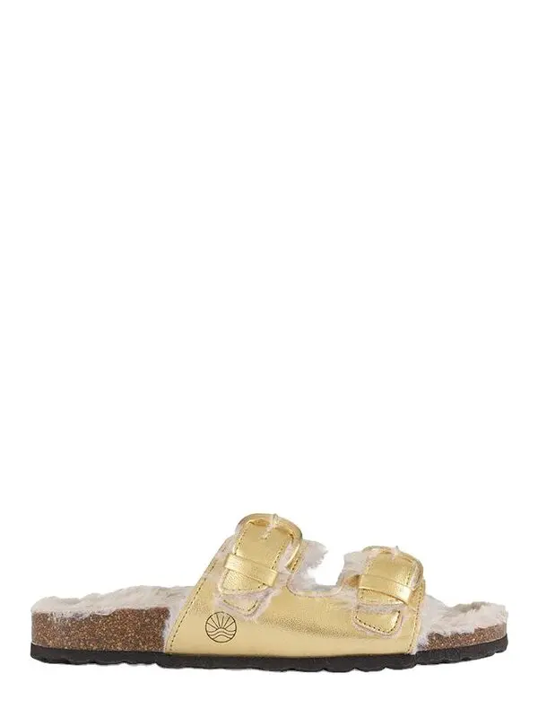 BEDROOM ATHLETICS Calin Vegan Metallic Strap Sandal - Gold