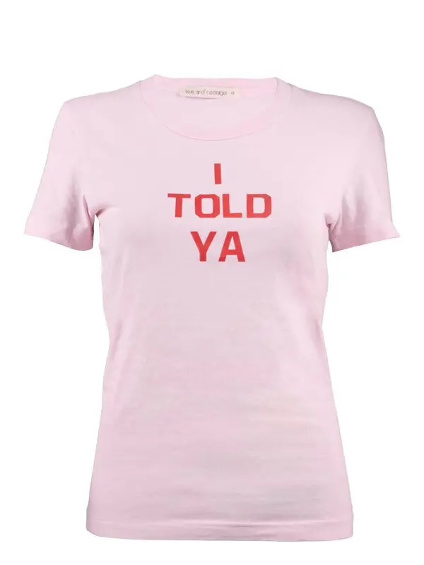 LOVE AND NOSTALGIA Margot 'i Told Ya' Tee - Pink