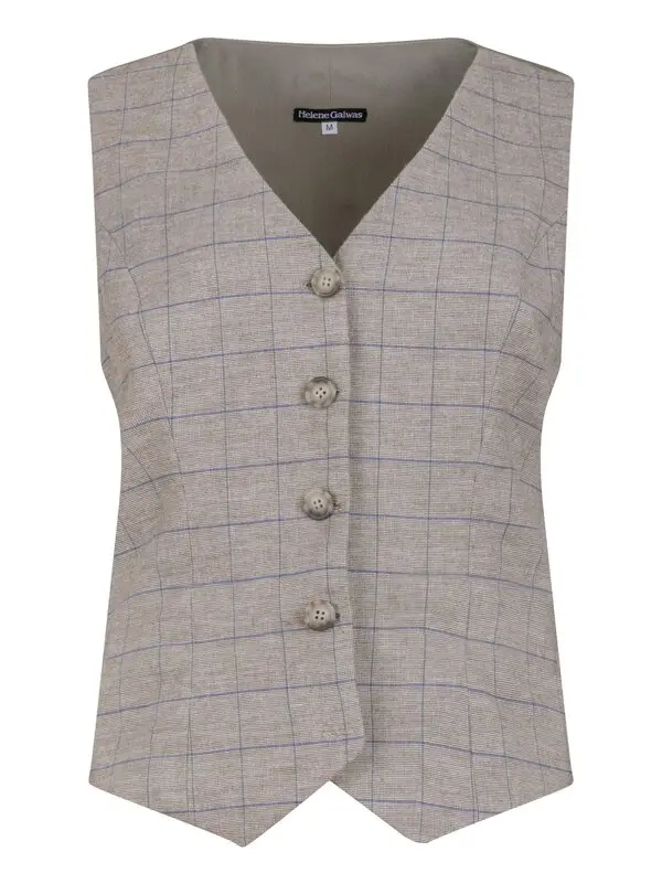 HELENE GALWAS Jana Tailored Vest - Grey