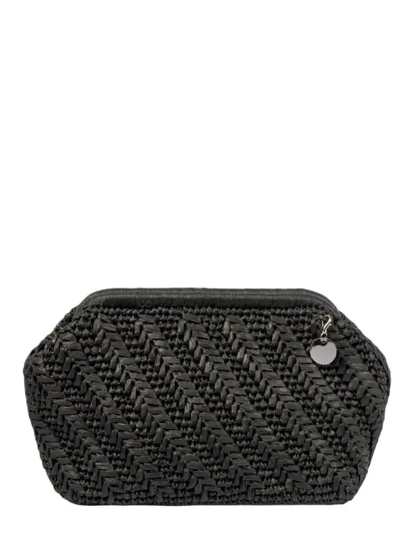 SPRINGMOONATELIER Abudance Raffia Handbag - Black