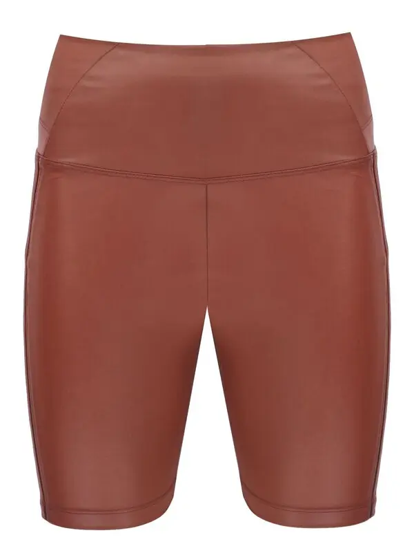 YORSTRULY High-waisted Skin Short - Brown