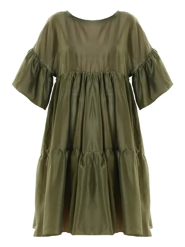 METAMORPHOZA Oversized Sheer Tunic - Green