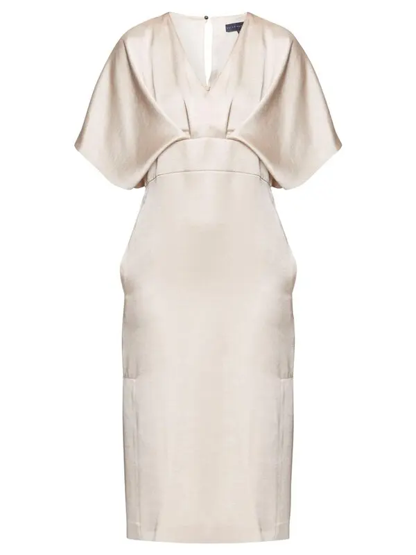 HELEN MCALINDEN Silk-touch Satin Midi Dress - White