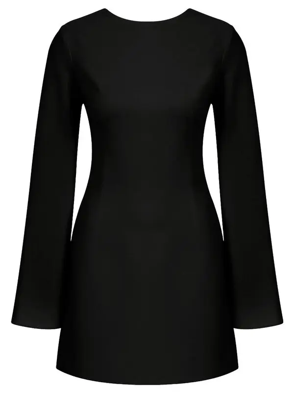 NAZLI CEREN Ira Tie-back Mini Dress - Black
