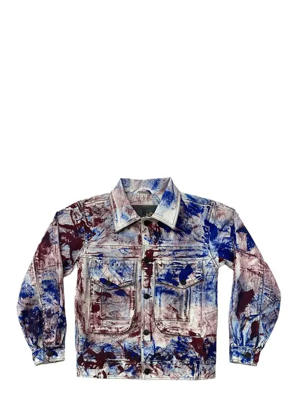 ZASTASTUDIO Oversized Tie-dye Denim Jacket - Blue