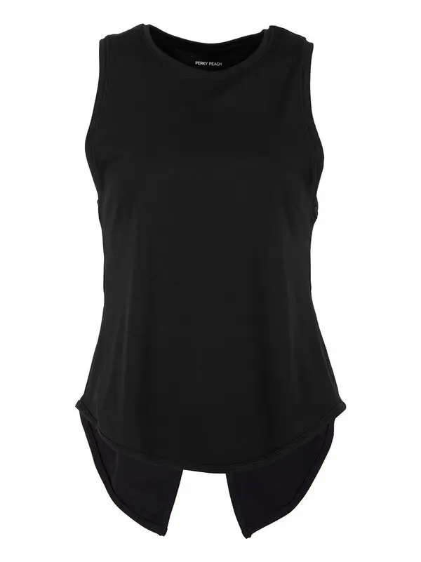 PERKY PEACH Move More Vest Top - Black