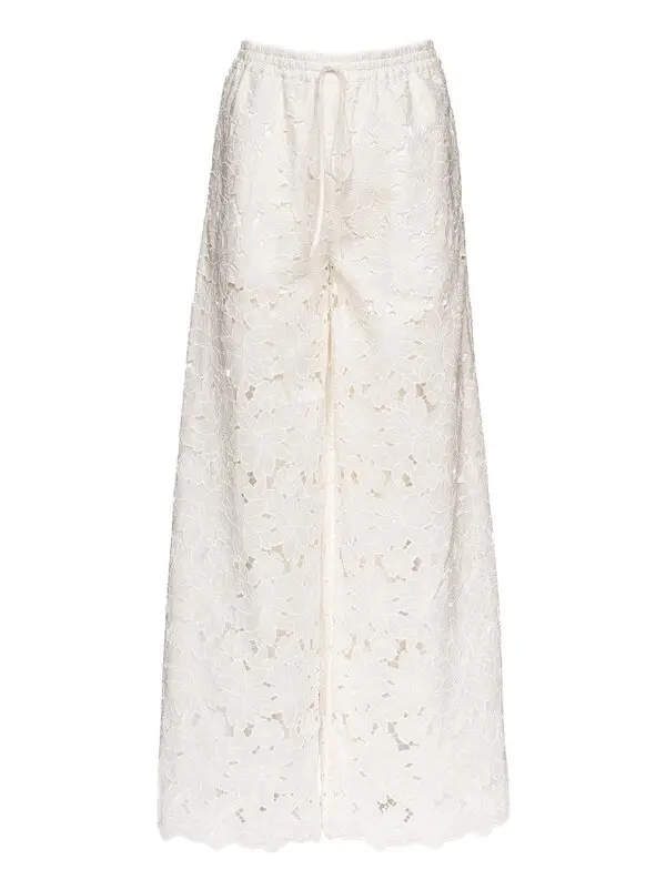VASILIKI ATELIER Raya Lace Pants - White