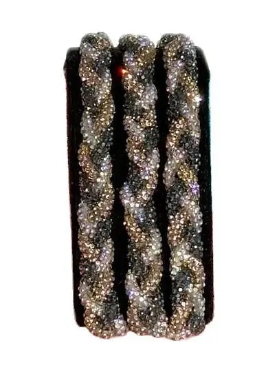 SIMITRI Sorbet Braided Fringe Clutch - Black/blue/pink/white
