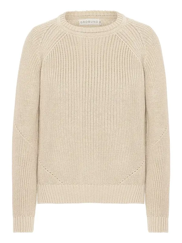 GROBUND Sally Knit Blouse - Beige