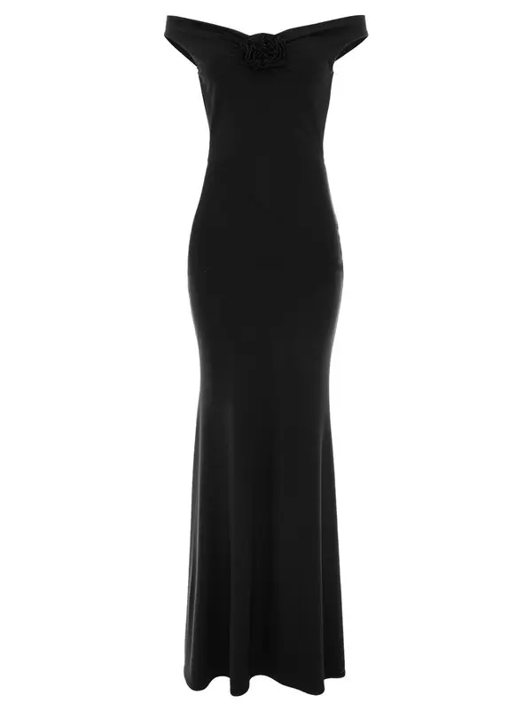 ROSERRY Venice Maxi Jersey Dress - Black