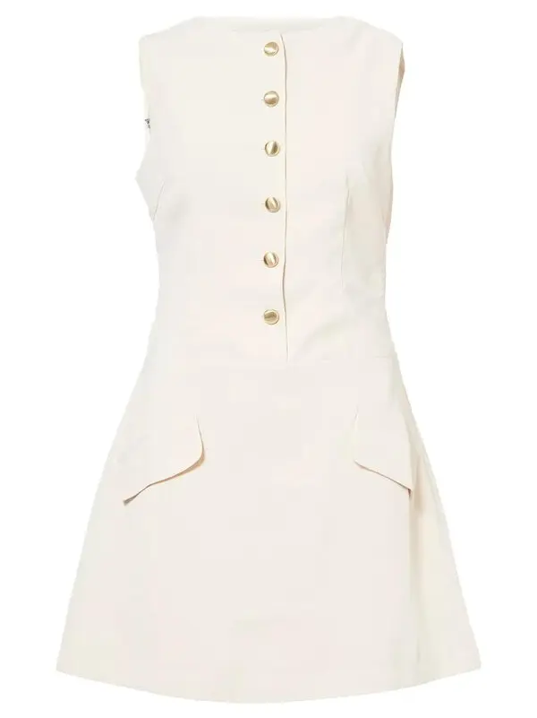 AMY LYNN A-line Mini Shift Dress - Beige