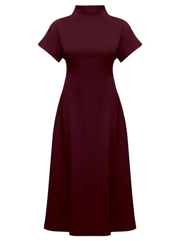 UNDRESS Tori Structured Midi Dress - Red