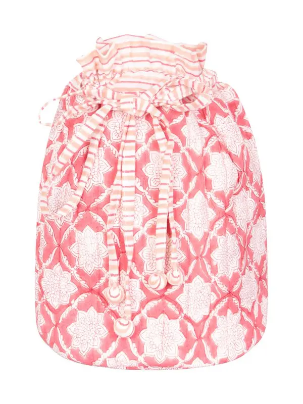 NOLOGO-CHIC Fresco Multi Stripe Wash Bag - Red