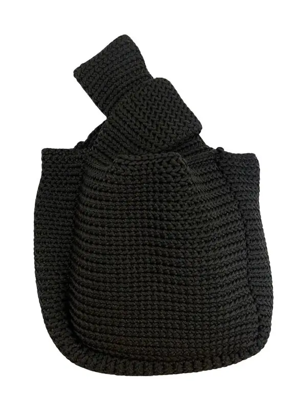 Pink Haley Mackenzie Knit Clutch - Black