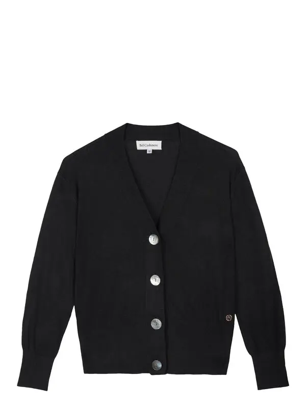 BEL CASHMERE Silk And Cashmere Cardigan - Black