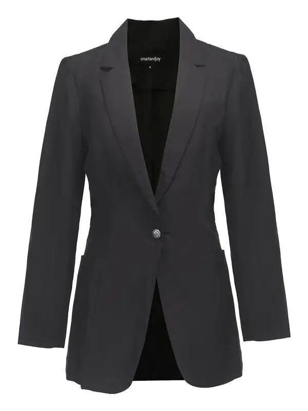 SMART AND JOY Tailored Blazer Jacket - Black