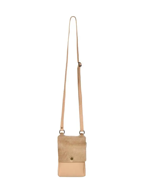 OWEN BARRY Cowhide Crossbody Phone Bag - Beige