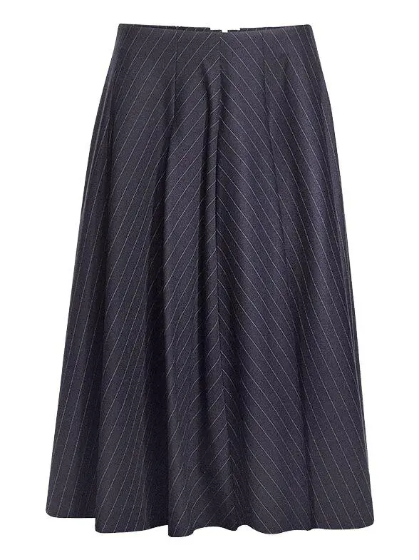 MAISON SEL A-line Midi Skirt - Blue