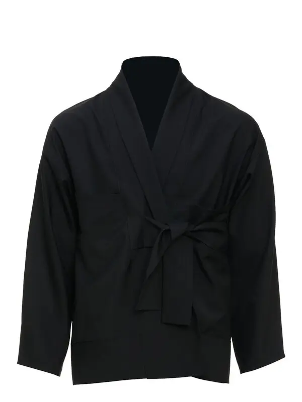 MOE Wool Vest Jacket With Pockets - Black