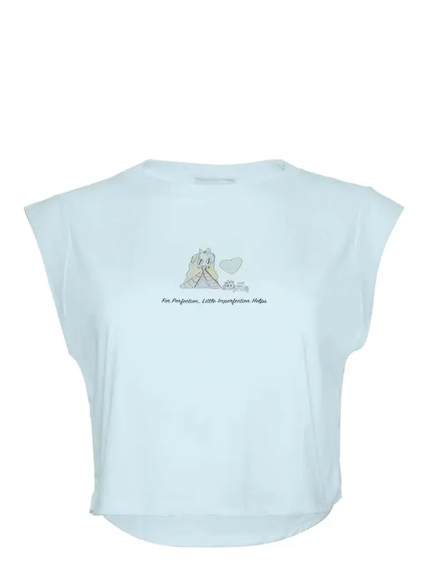 ADIBA Gemma Princess Cropped T-shirt - Blue
